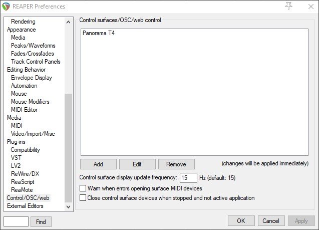 Reaper Setup and Troubleshooting: Panorama T Series | Nektar Technology ...