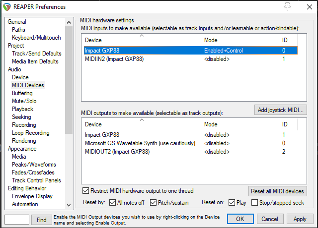 Reaper Setup & Troubleshooting: Impact GXP | Nektar Technology, Inc